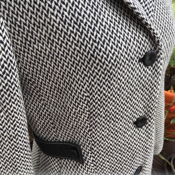 Talbots | Jackets & Coats | Talbots Leather Trimmed Tweed Jacket | Poshmark